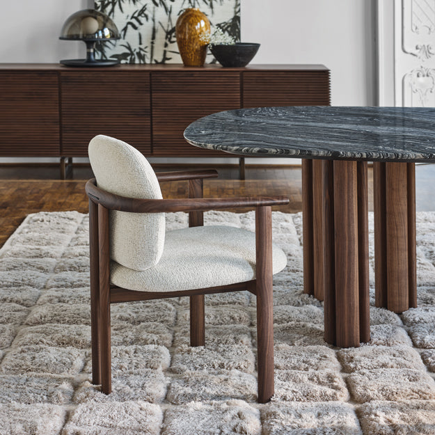 Porada Teti Dining Chair by Buratti – Canaletta Walnut Armchair with ...