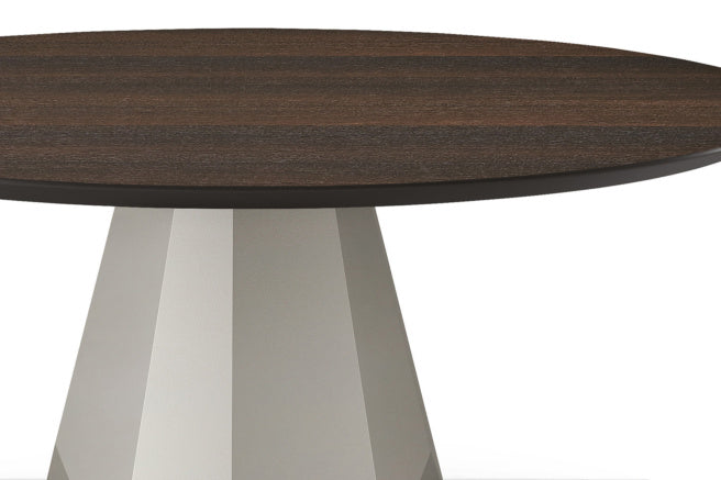 Cattelan Italia Zermatt Wood Dining Table | Geometric Base & Walnut or ...